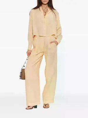 FORTE_FORTE Pleated-detail Linen Trousers