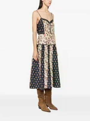 Polo Ralph Lauren Sleeveless Mixed Print Panelled Dress