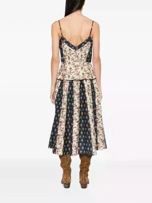 Polo Ralph Lauren Sleeveless Mixed Print Panelled Dress