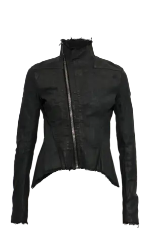 RICK OWENS Rick Owens DRKSHDW BLACK Asymmetrical Cut Jacket