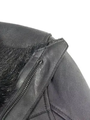 Emporio Armani Reversible Leather And Fur Jacket