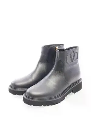 Valentino Garavani Leather Vlogo Ankle Boots