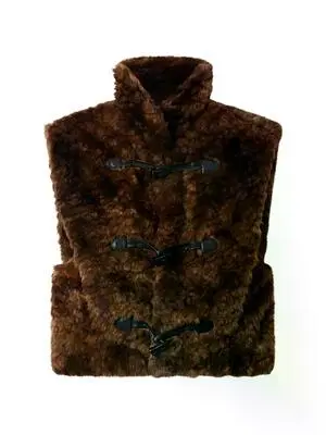 MARANT ETOILE Faux-fur Duffle Vest - Brown