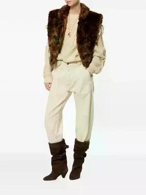 MARANT ETOILE Faux Fur Duffle Vest