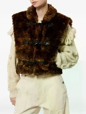 MARANT ETOILE Faux Fur Duffle Vest