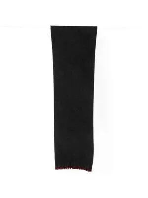 UMA WANG Ribbed-trim Frayed Scarf