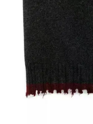 UMA WANG Distressed-edge Cashmere Scarf