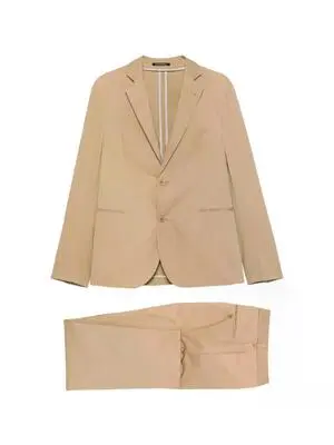 Emporio Armani Notched-lapels Single-breasted Suit - Brown