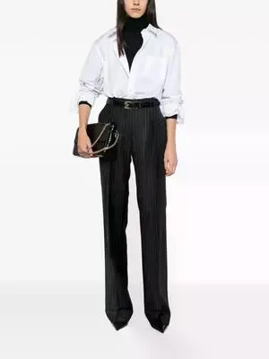 TOM FORD Pinstripe-pattern Tailored Trousers - Black