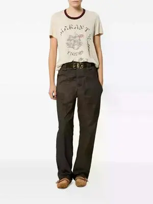 MARANT ETOILE Printed Linen T-shirt