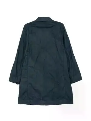 By Walid Embroidered Poplin Single-breasted Coat - Blue
