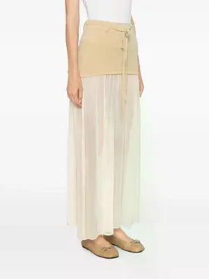 AYA MUSE Asha Sheer-panel Maxi Skirt