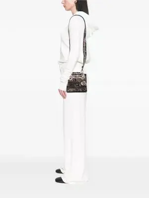 Dior 2023 Mini Embroidered Canvas Lady D Lite Satchel
