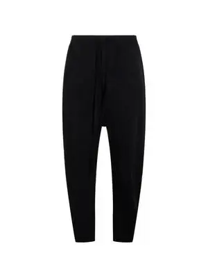 THOM KROM Drawstring-fastening Dropped-crotch Trousers - Black