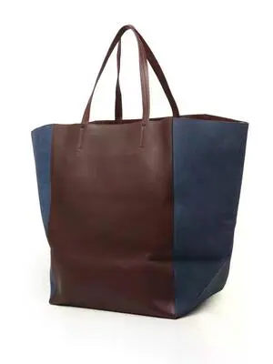 Celine Suede And Calfskin Phantom Cabas Tote Bag - Red