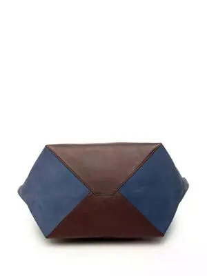 Celine Suede And Calfskin Phantom Cabas Tote Bag - Red
