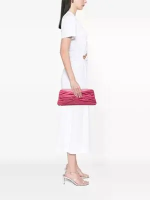 Miu Miu 2010-2026 Pleated Nappa Frame Clutch Bag - Pink