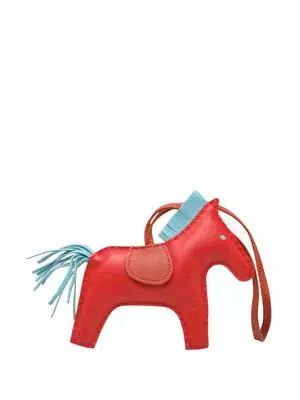 Hermès 1997 Milo Lambskin Grigri Rodeo Bag Charm Mm Keychain - Red