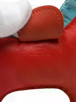 Hermès 1997 Milo Lambskin Grigri Rodeo Bag Charm Mm Keychain - Red