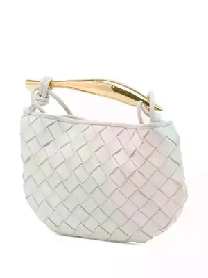 Bottega Veneta Mini Nappa Intrecciato Sardine Satchel - White