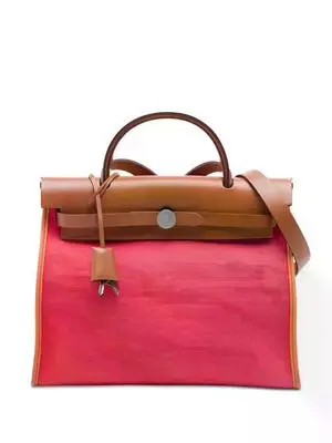 Hermès 2019 Toile Herbag Zip 31 Satchel - Pink