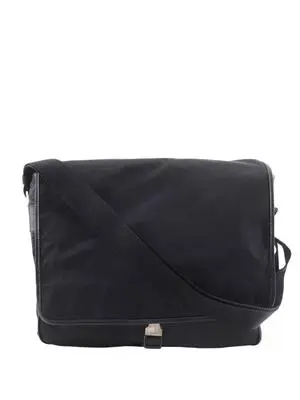 Prada 2010-2026 Tessuto Buckle Messenger Bag Crossbody Bag - Black