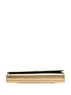 Saint Laurent Metallic Calfskin Cassandre Clutch Bag - Gold