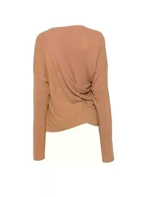 VIVIENNE WESTWOOD Orb Embroidered Long Sleeve T-shirt - Brown
