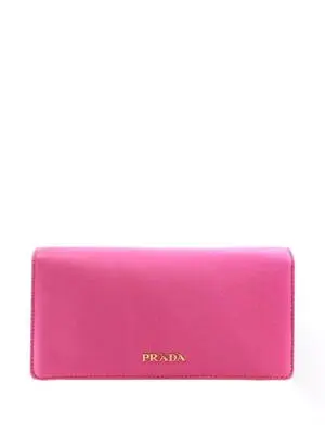 Prada 2016-2019 Crystal Embellished Satin Evening Clutch Bag - Pink