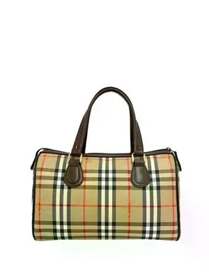 Burberry Haymarket Check Canvas Boston Bag