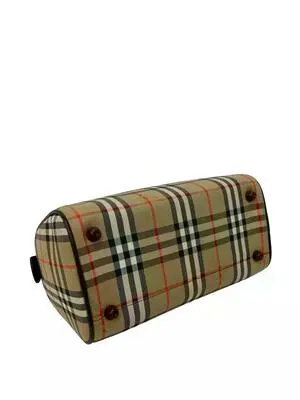 Burberry Haymarket Check Canvas Boston Bag