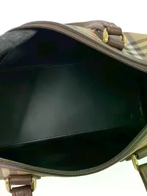 Burberry Haymarket Check Canvas Boston Bag