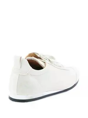 UMA WANG Suede-panelled Lace-up Sneakers - White