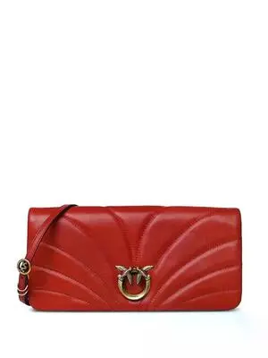 Pinko Love Birds Quilted Shoulder Bag - Red