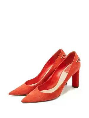 Dior Suede Pumps With Crystal Embellishment