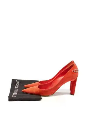 Dior Suede Pumps With Crystal Embellishment