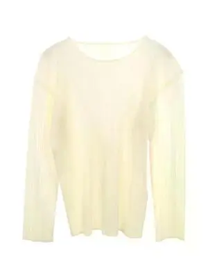 Issey Miyake 2000s Pleated Top - Neutrals