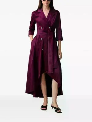 Joseph Ribkoff Embellished Button Asymmetric Midi Dress
