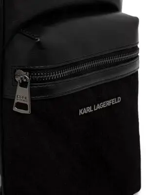 Karl Lagerfeld Monogram-pattern Logo-plaque Backpack
