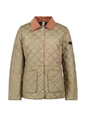 BETTY BARCLAY Quilted Corduroy-collar Jacket - Green