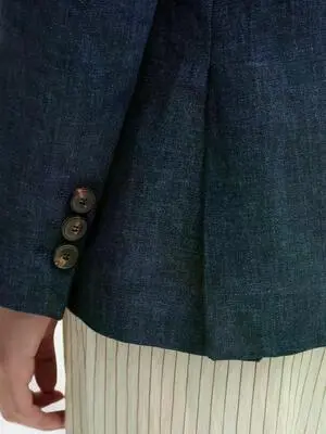 Luisa Spagnoli Vittorio Double-breasted Linen Blazer