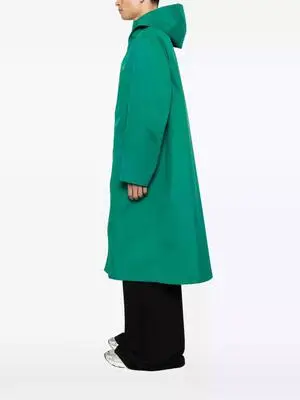 Balenciaga Hooded Logo-print Coat