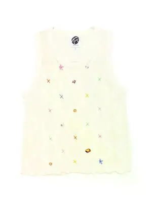YANYAN Lattice Tank Top - Neutrals