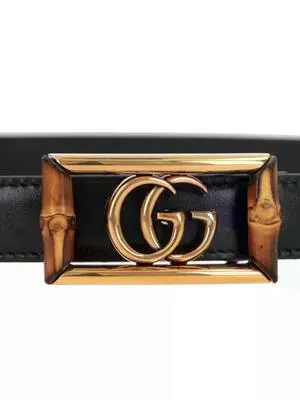 Gucci Bamboo Detail Leather Belt