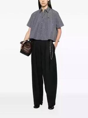 Loewe Check-pattern Cropped Shirt