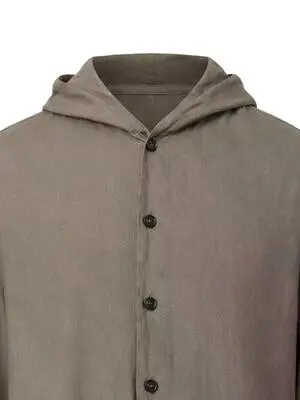 Emporio Armani Linen Drawstring Hem Hoodie