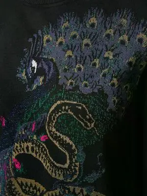 Roberto Cavalli Longline Peacock Sweater