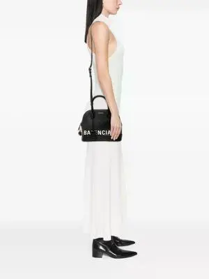 Balenciaga 2018 Grained Calfskin Ville Top Handle Bag S Satchel - Black