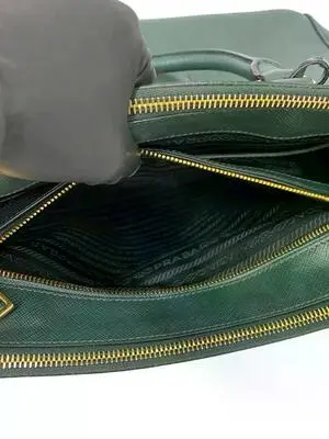 Prada Saffiano Lux Galleria Double Zip Satchel