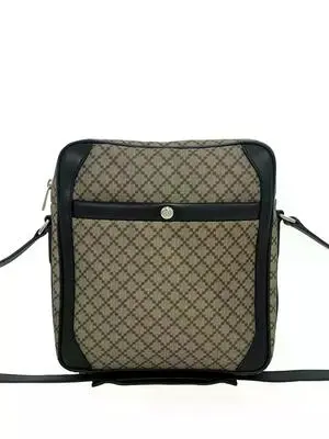 Gucci 2000-2015 Diamante Coated Canvas Zip Crossbody Bag - Neutrals